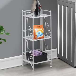 Convenience Concepts Xtra Storage 3 Tier Folding Metal Shelf with ...