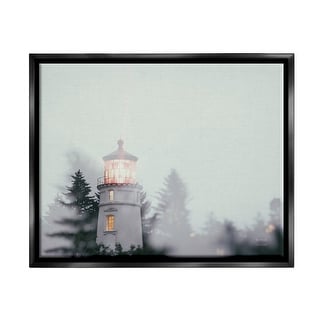 Stupell Oregon Coast Lighthouse Framed Floater Canvas Wall Art Design ...