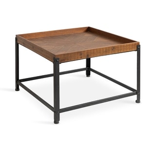Fenway Mango Solid Wood Top and Metal Square Coffee Table - On Sale ...