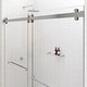 Polaris 60 in. x 78 in. Fully Frameless Glass Sliding Bypass Shower Doors with Square Hardware ...