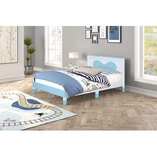 Full Size Wooden Bow Bed - Cute Bow-Shaped Headboard for Kids' Bedrooms ...