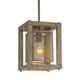 Farmhouse Square Wood 1-Light Pendant Light for Kitchen Island Dining ...