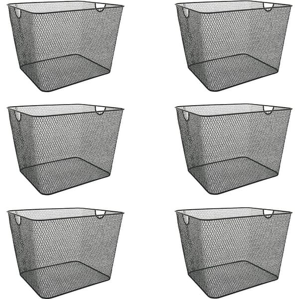 Ybm Home Wire Mesh Open Bin Shelf Storage Basket Kitchen Pantry ...