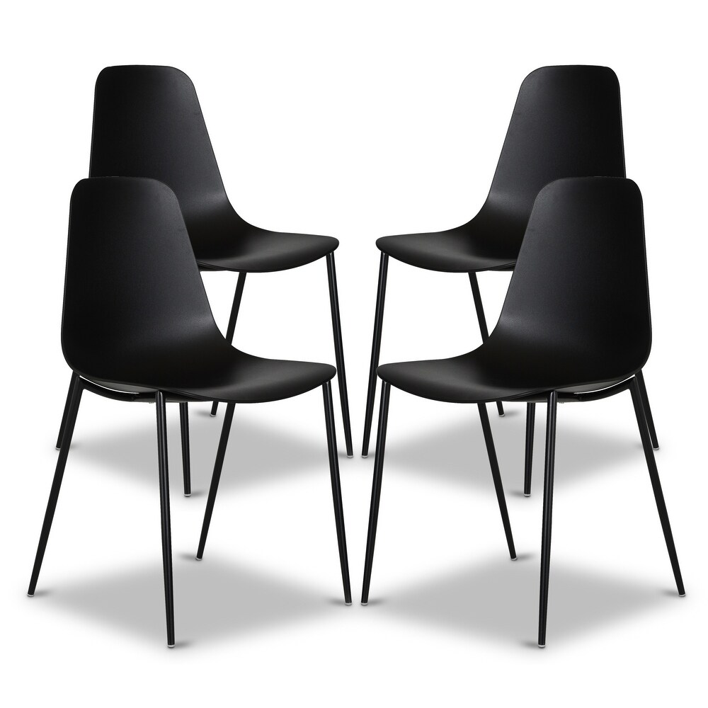 Black plastic chairs price store