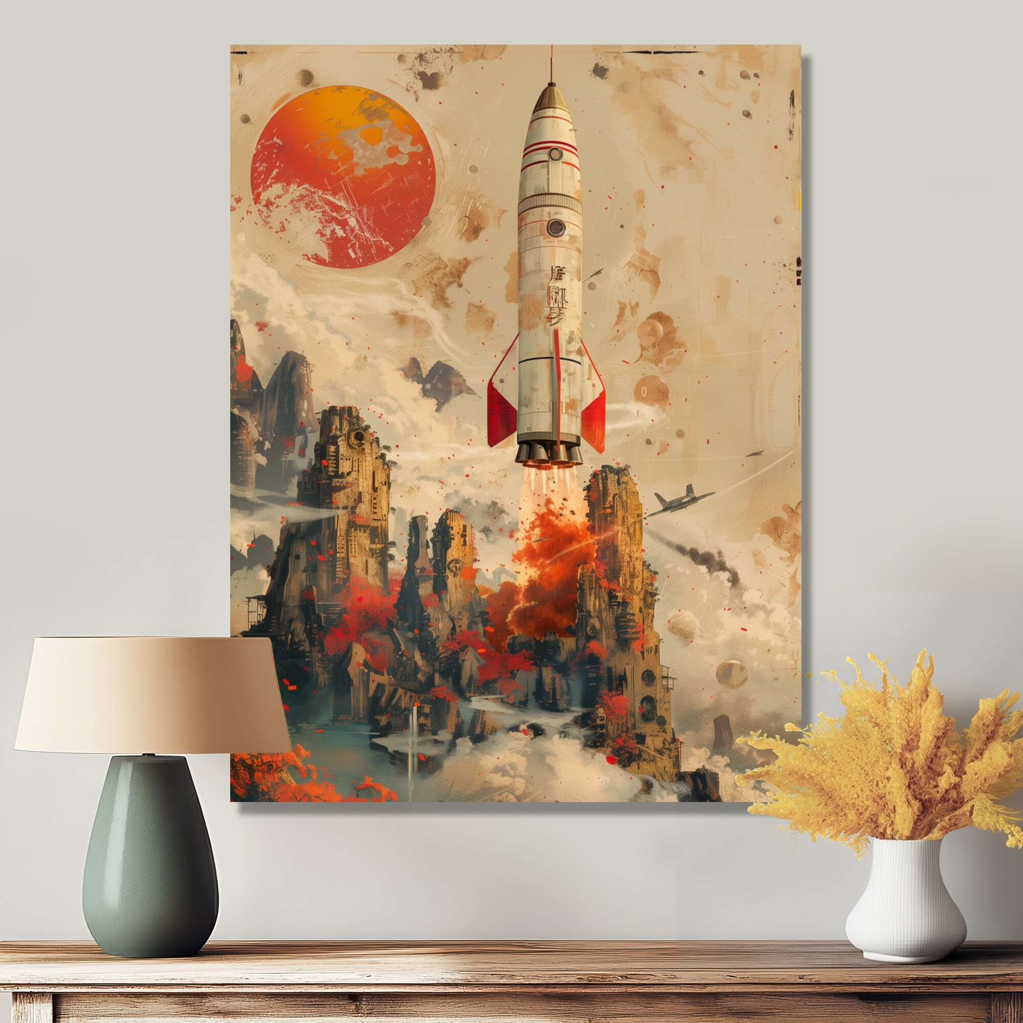 rocket wall hanging