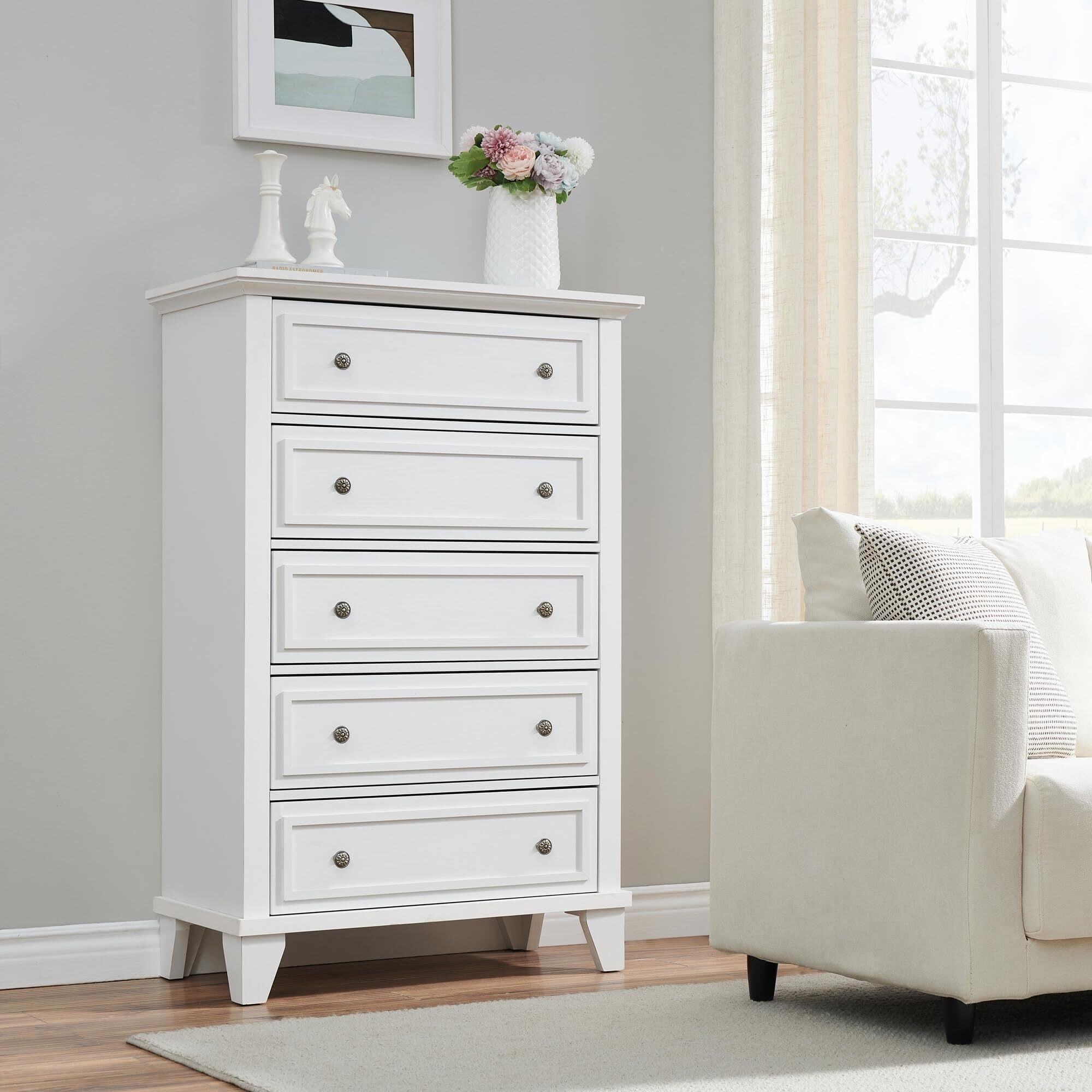 Double Dresser for Bedroom, Burlap 6 Drawer Wide Dresser - On Sale ...