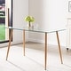 Glass Dining Table, Rectangle Glass Top Dining Room Table, Modern Clear ...