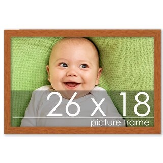 26x18 Traditional Honey Pecan Complete Wood Picture Frame with UV ...