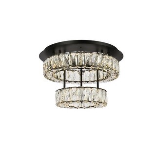 Indigo Home 18 inch LED double flush mount in black - Bed Bath & Beyond ...