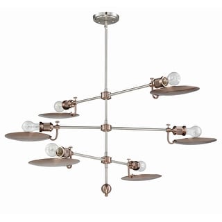 Craftmade 42326 Eclipse 6 Light 43-3/4" Wide Chandelier with Metal ...