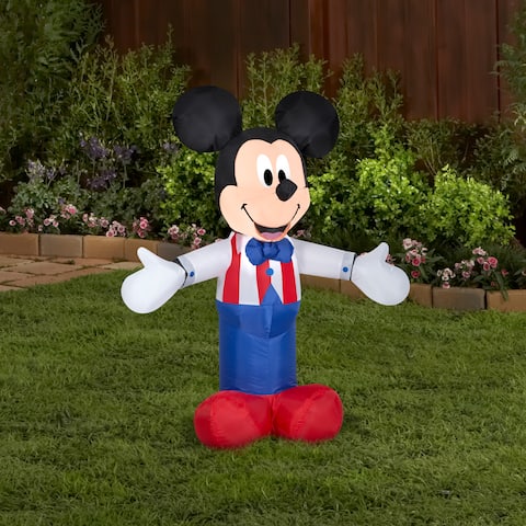 Gemmy Airblown Inflatable Birthday Party Mickey Mouse, 4 ft Tall, black ...