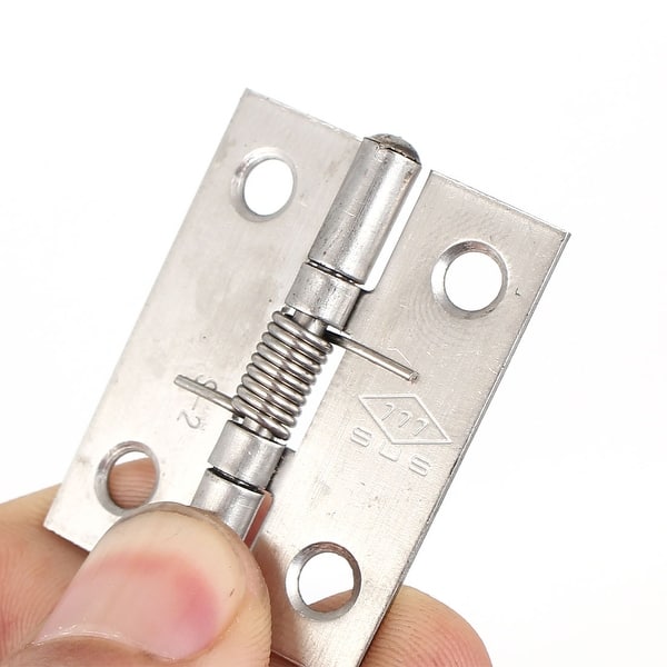 Cabinet Gate Closet Door Metal Spring Hinge 1.5" Long 5pcs - Silver ...