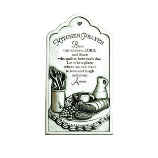 Abbey and CA Gift Kitchen Prayer Wall Plaque Hanging Sign, Pewter ...
