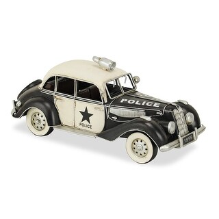 Multicolor Metal Early 20th Century Style Police Car Model - Bed Bath ...