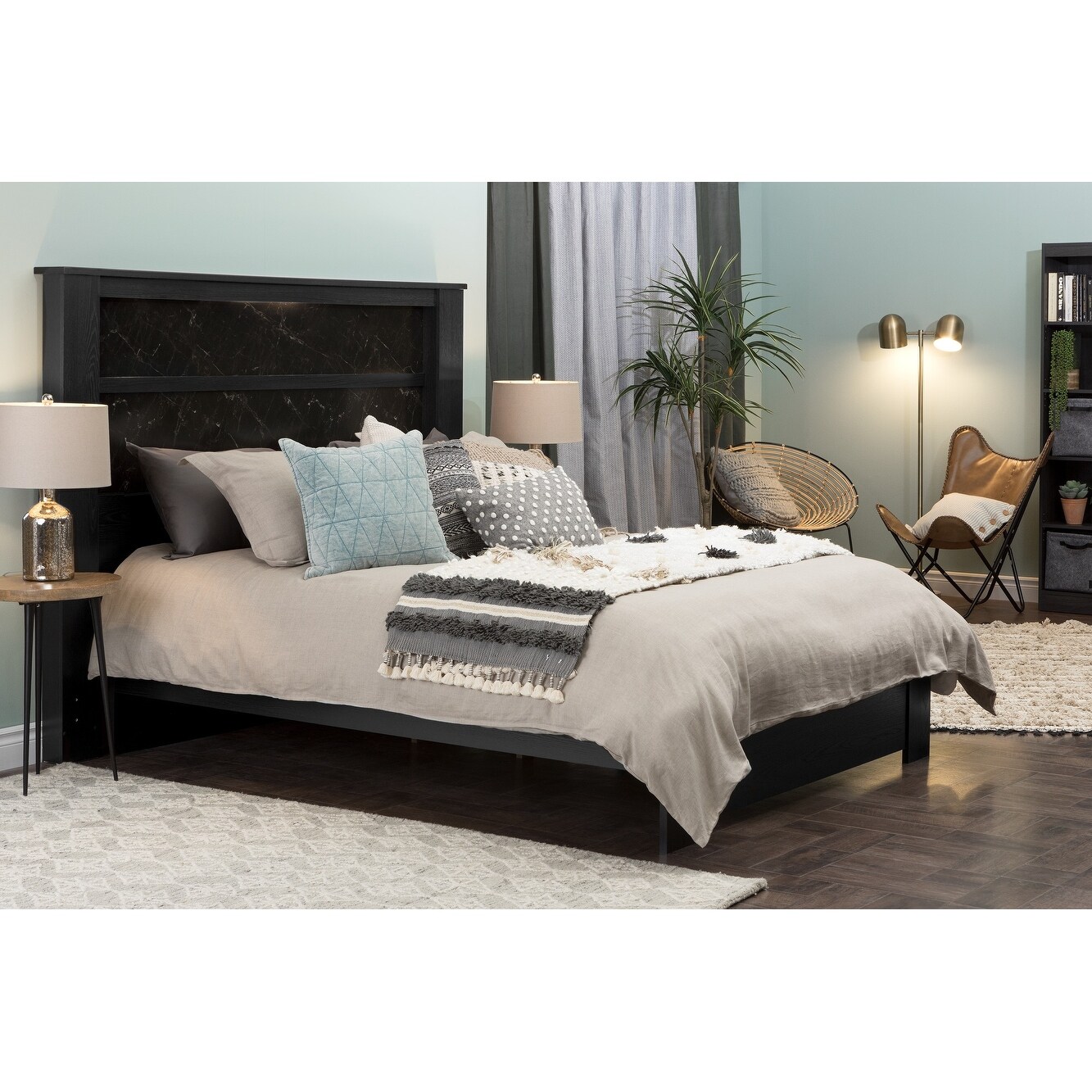 South Shore Gloria King Headboard with LED Lights Bed Bath Beyond 10175530