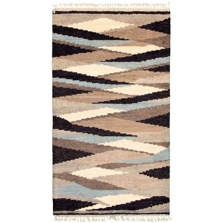 ECARPETGALLERY Hand-knotted Pak Finest Marrakesh Taupe Wool Rug - 4'11 ...
