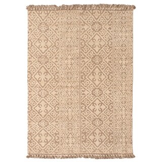 ECARPETGALLERY Hand-knotted Tangier Cream Wool Rug - 5'6 x 7'7 - Bed ...