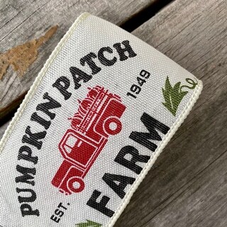 Pumpkin Patch Farm With Red Truck Wired Ribbon - Bed Bath & Beyond ...