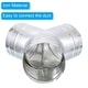 6 Inch 3 Way Duct Splitter Y Connector Air Vent Duct Hose Exhaust Pipe ...