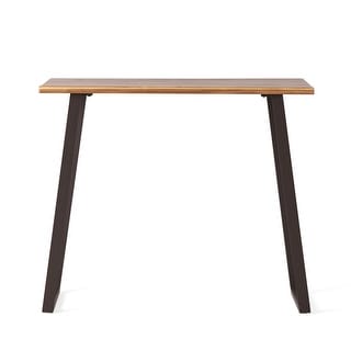 Huettl Acacia Wood and Iron Bar Table by Christopher Knight Home - Bed ...