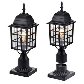 Waterproof Outdoor 1-Light Aluminum Black Post Light Lamp - On Sale ...