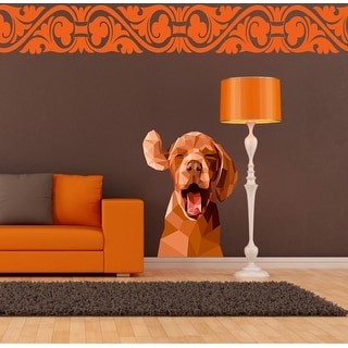 Smiling Labrador Retriever Polygonal Wall decal, Lab Polygon Modern ...