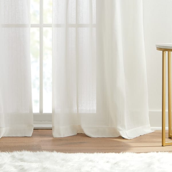 Tommy Hilfiger Pinstripe Sheer Curtain Panel Pair - Bed Bath & Beyond ...