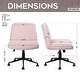 Pink Criss Cross Chair Wide Padded Seat Adjustable Swivel Office Chair ...