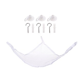 Stuffed Animal Net or Hammock, Mesh Nets Hanging Corner, White - Bed ...