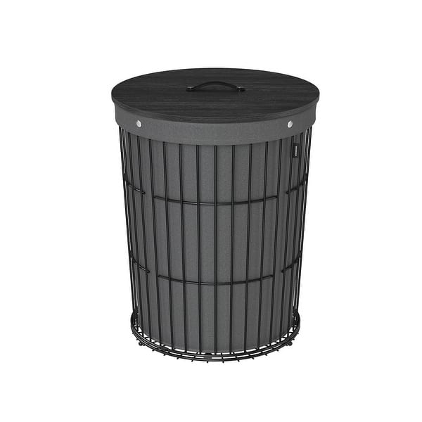 round plastic laundry hamper
