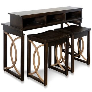 StyleCraft Jasper Farmhouse - Console And Nested Bar Stools Set - Bed ...