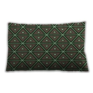 Ahgly Company Patterned Indoor-Outdoor Hazel Green Lumbar Throw Pillow ...