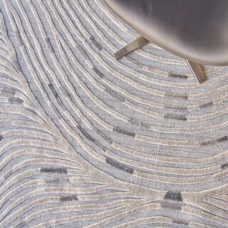 EXQUISITE RUGS Overture Hand-loomed Wool/Bamboo Silk Grey Area Rug ...