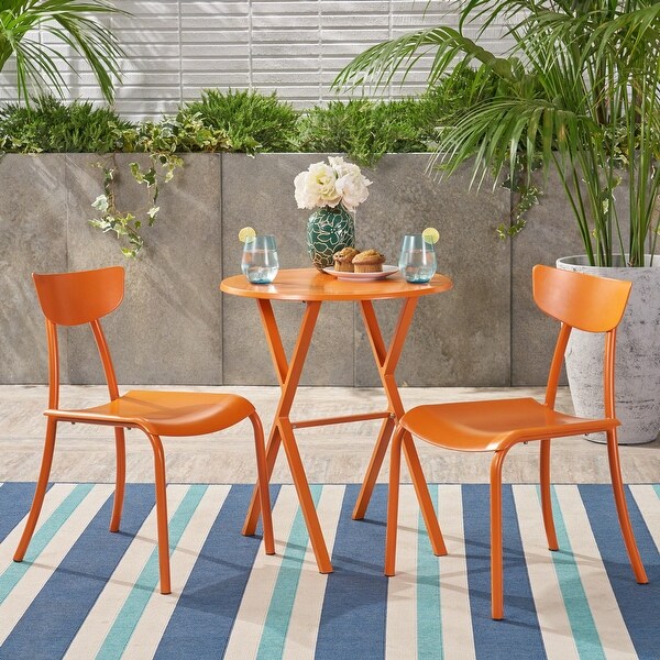Taro 3 piece Modern Outdoor Bistro Set by Christopher Knight Home Bed Bath Beyond 21451570