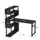 L-Shaped Rotating Computer Desk with 5 Shelves Bookshelf - Bed Bath ...