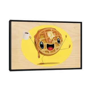 iCanvas "Mr. Good Morning Waffle" by Cuddly Rigor Mortis Framed Canvas ...