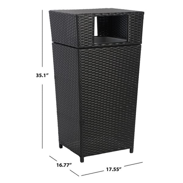 SAFAVIEH Outdoor Mazeli Trash Bin (Fully Assembled) - Bed Bath & Beyond ...