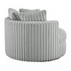 Mindy Ultra Plush Wide Cord-like Oversized Swivel Barrel Chair - Bed ...
