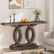 55 inches Console Table with Geometric Base - Bed Bath & Beyond - 37198244