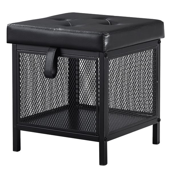 VECELO Modern Rectangular Storage Ottoman Bench Foot Rest Stool/Seat ...