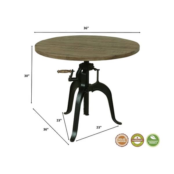 Sienna Adjustable Height Round Dining Table - Bed Bath & Beyond - 34583882