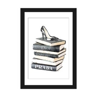 iCanvas "Tall Stack Of Fashion Books With Heels" by Amanda Greenwood ...