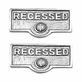 2 Switch Plate Tags RECESSED Name Signs Labels Chrome Brass | Renovator ...