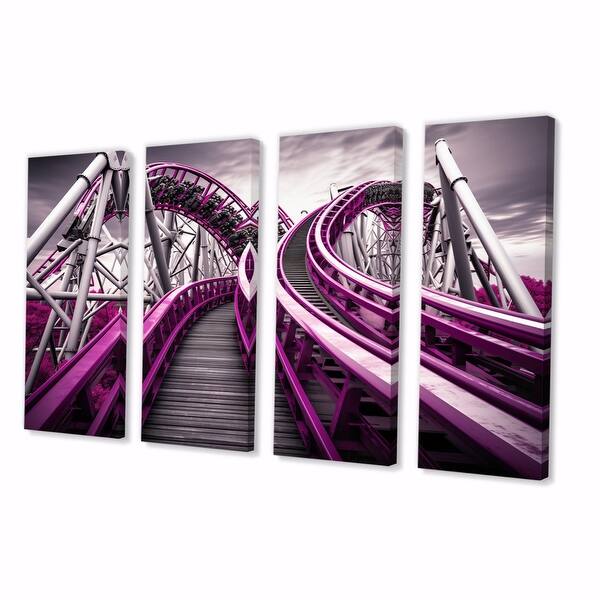 Designart "Rollercoaster Looping Dreams I" Architecture Multipanel Wall ...