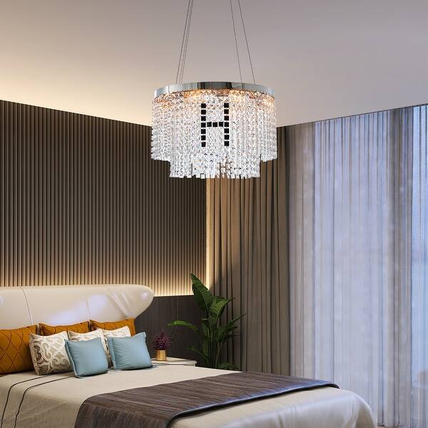 Modern Crystal Chandelier Round Cristal Lamp Luxury Home Decor Light ...