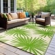 World Rug Gallery Floral Tropical Reversible Recycled Plastic Outdoor ...