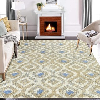 Area Rug for Living Room Abstract Ultra Soft Area Rug Geometric Printed ...