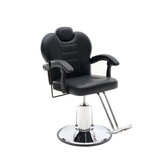 102°-140° Reclining Barber Chairs for Barbershop, Heavy Duty Hydraulic ...