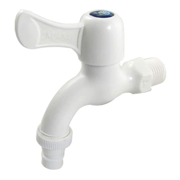 Unique Bargains Kitchen Sink Screw Type Plastic Quarter Turn Faucet Wht ...