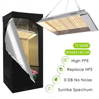 600W LED Plant Light Veg Flower Plant Growth Lamp +2'x2' Indoor Growth ...